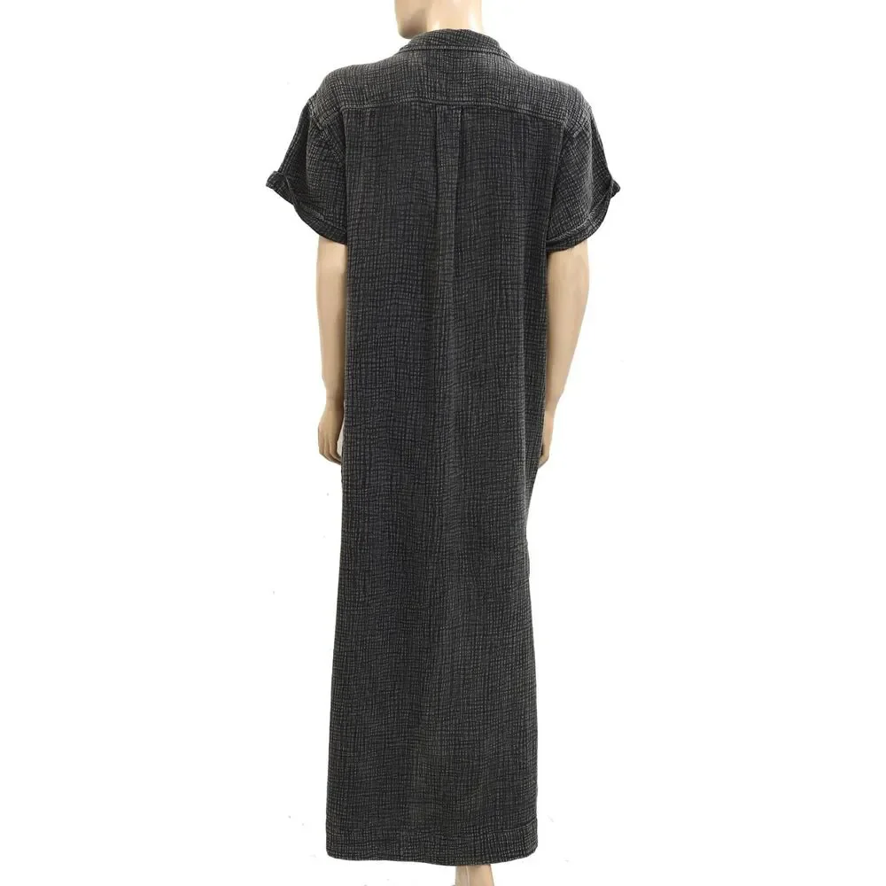 Free People | Dresses | Free People Almeda Maxi Long Dress Buttondown ...